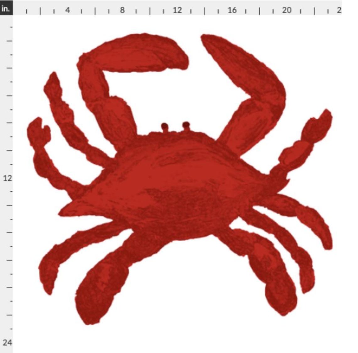 JUMBO Red Crab Wallpaper - Red and White - Etsy