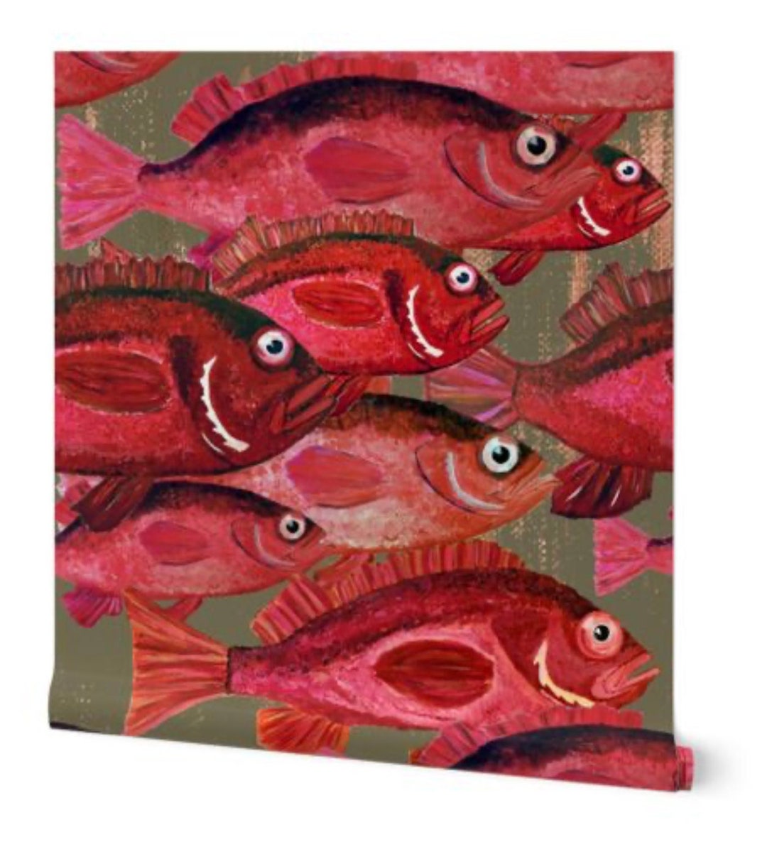 Red Snapper Fish Wallpaper Large Scale - Etsy