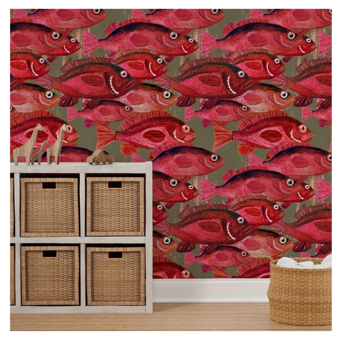 Red Snapper Fish Wallpaper Large Scale - Etsy