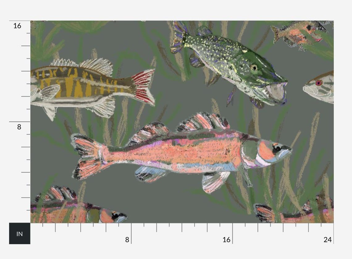 Minnesota Lakes - Fresh Water Fish Wallpaper - CUSTOM - Etsy