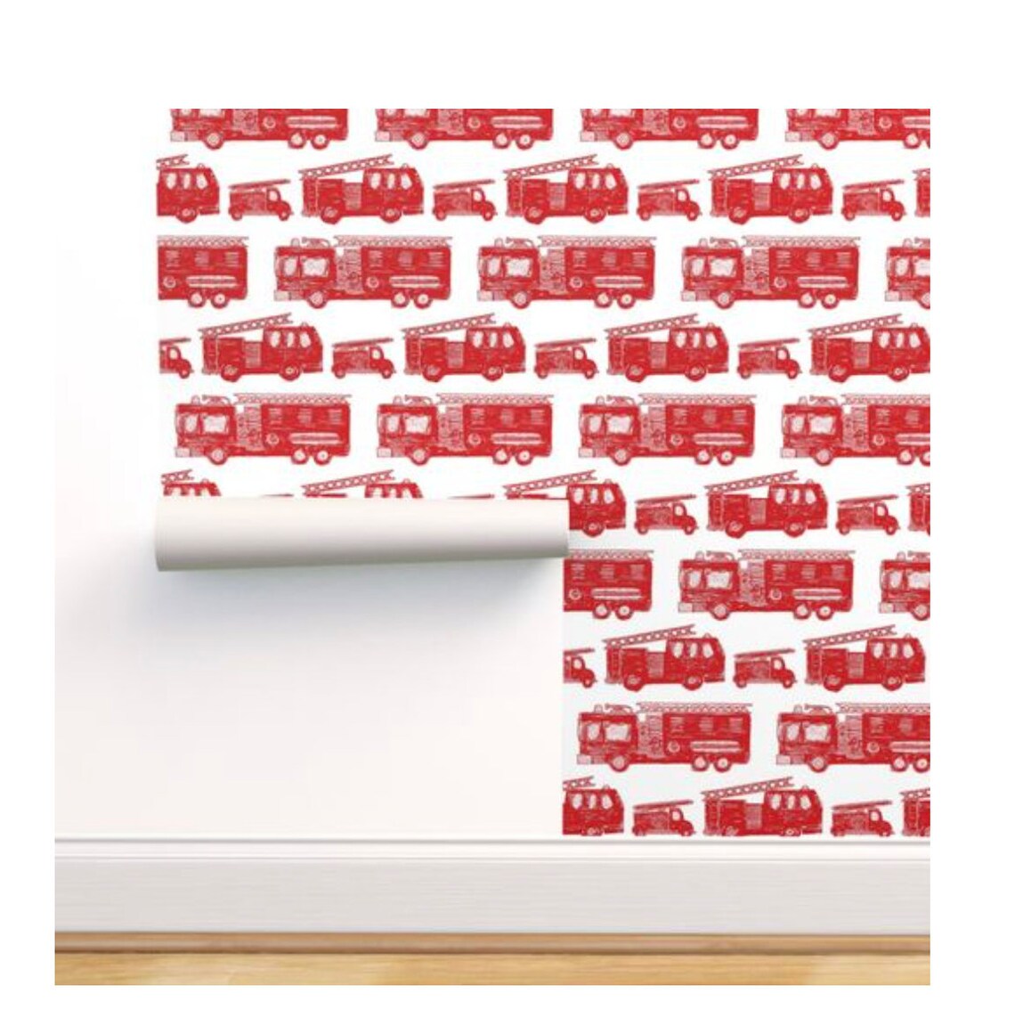 Red Fire Engine Wallpaper - Etsy