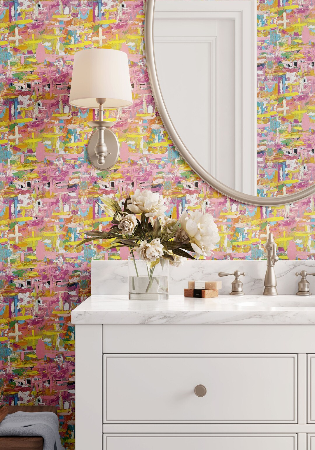 Abstract Madras Plaid Wallpaper in Easter Egg Hunt Colors - Etsy