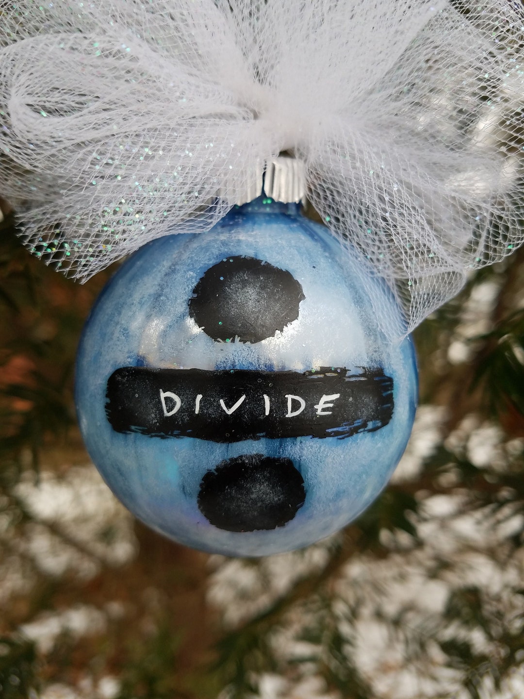 Freehand Painted Ed Sheeran "divide" Logo Ornament, Hand Drawn Music ...