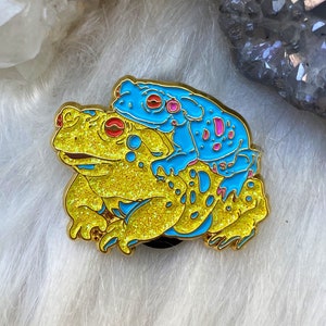 Colorado River Toad Frogs Enamel Pin Gold With Glitter 1.25 Inches - Etsy