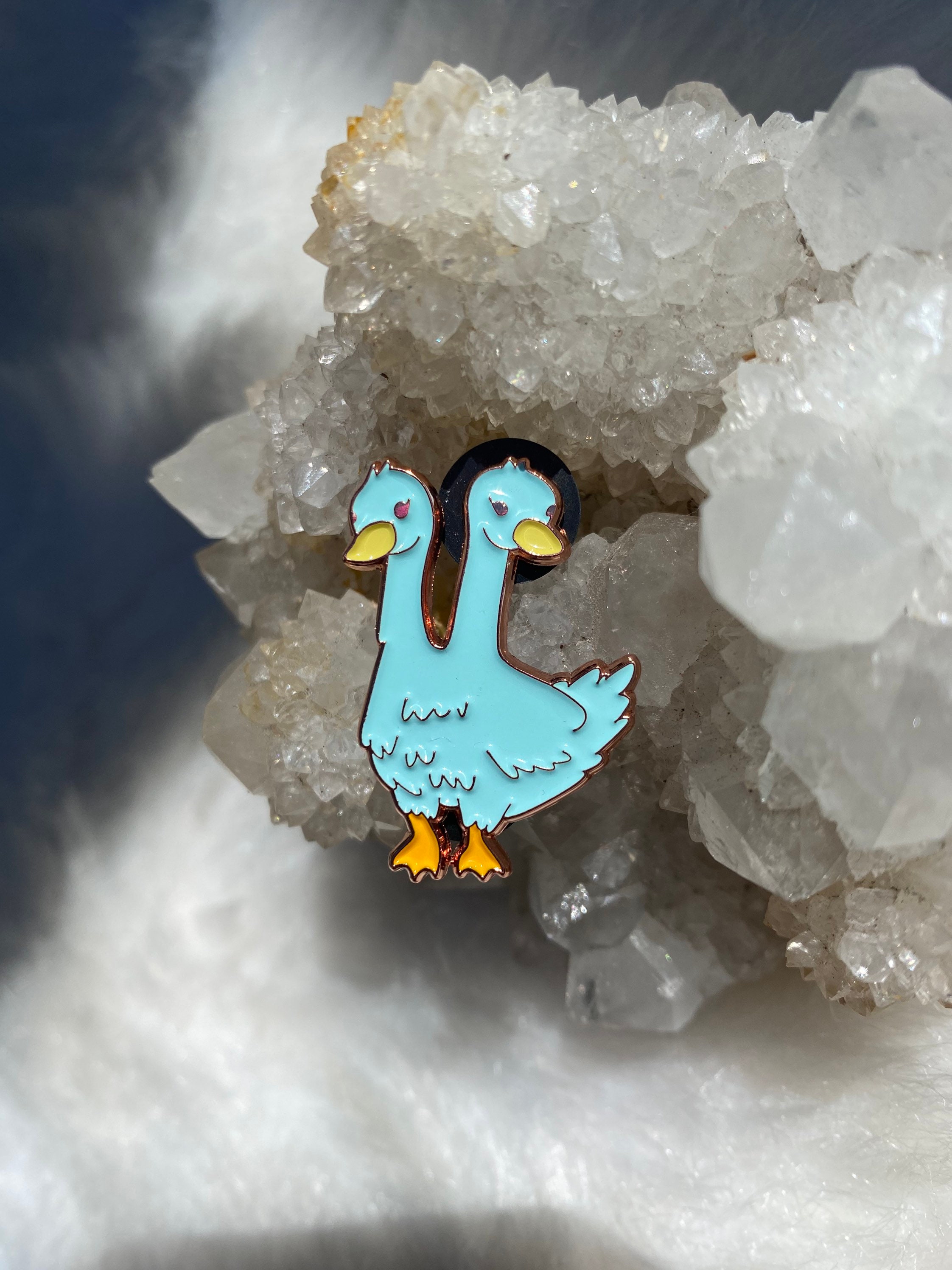 Cute Magical Two Headed Duck Enamel Pin 1.25 Inches - Etsy
