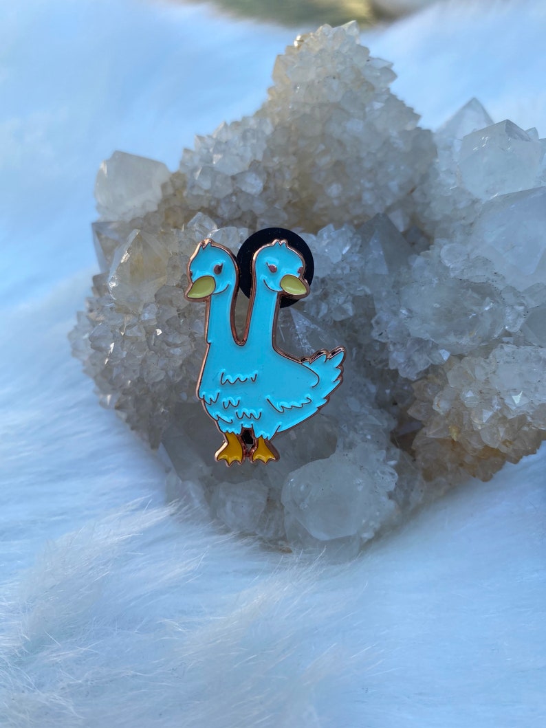 Cute Magical Two Headed Duck Enamel Pin 1.25 Inches - Etsy