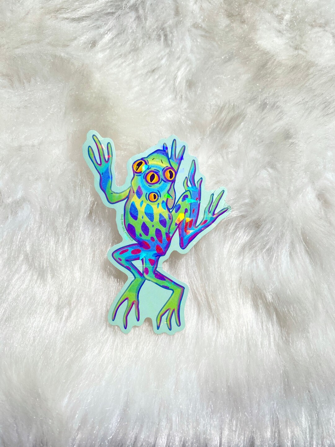 Frog With Ribeiroia Ondatrae Flatworm Parasite Sticker Holographic 3.1 ...