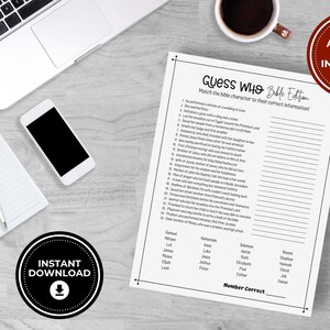 Guess Who Christian Ministry Game, Bible Games, Christian Printable ...