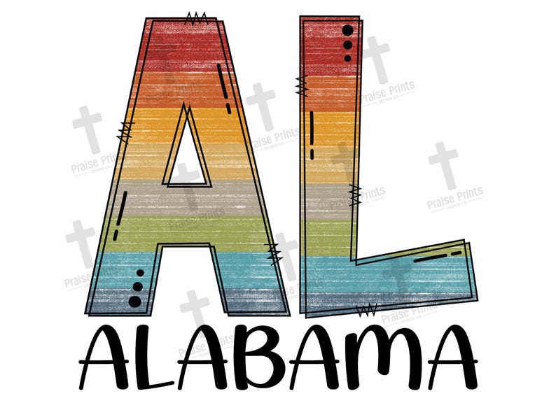 Alabama Rainbow DTF, Sublimation Print (PNG Digital Download) - Etsy
