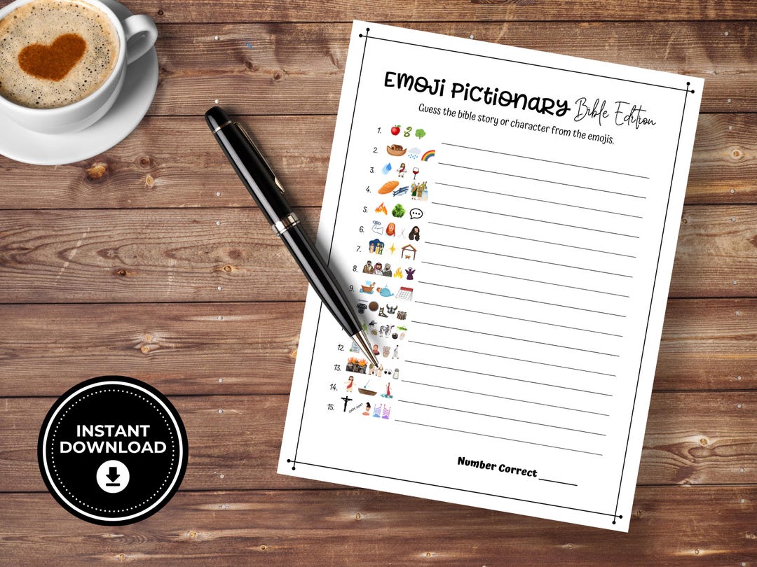 Emoji Pictionary Christian Women's Ministry Game, Bible Games, Church ...