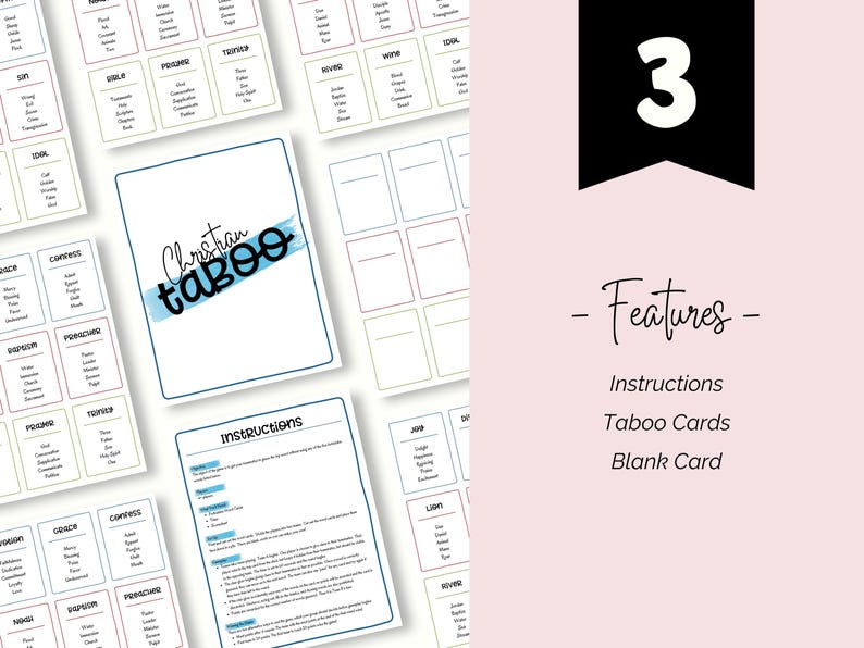 Christian Taboo: Women's Ministry Game, Church Fellowship (printable) - Etsy