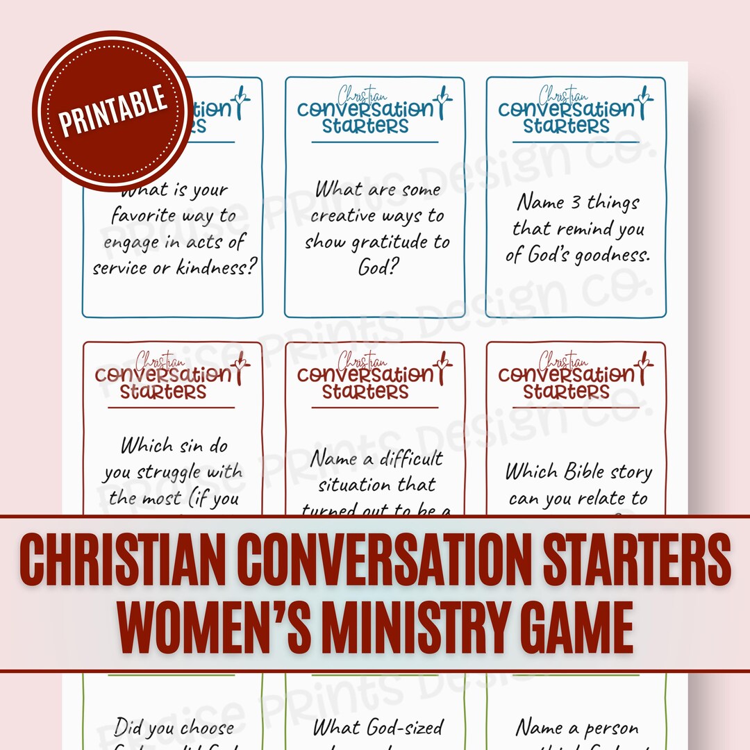 Christian Conversation Starters, Women's Ministry Game, Church Games ...