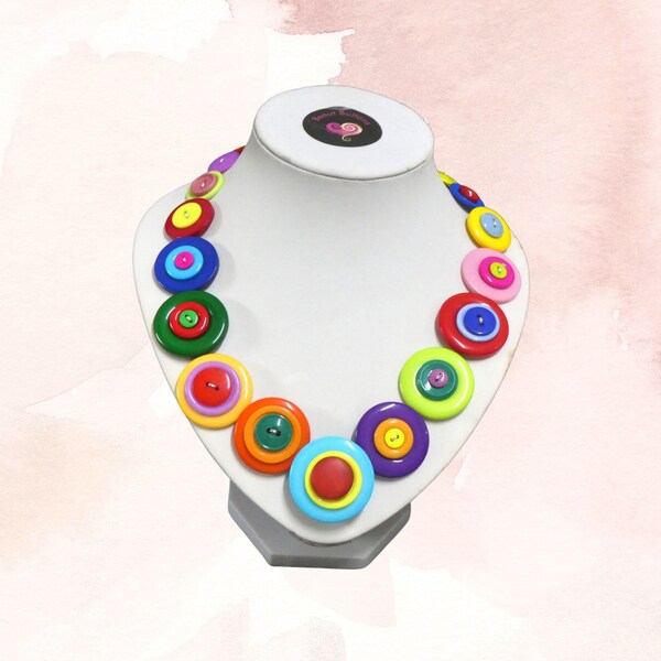 Button Necklace - Etsy