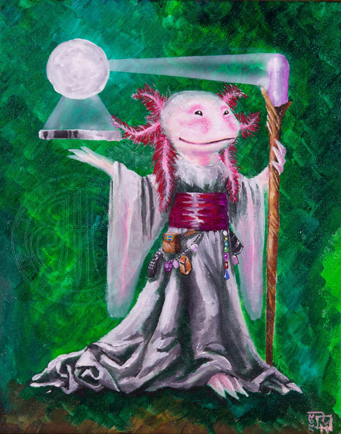 Yttrium Axolotl Elemental Fantasy Art - Etsy Canada