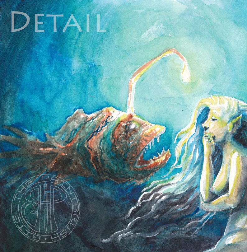 Deep Contemplation Mermaid Deep Sea Ugly Angler Fish - Etsy