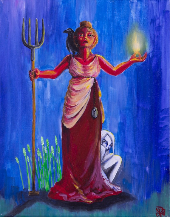 Phosphorus Elemental Fantasy Art Red Greek Goddess - Etsy