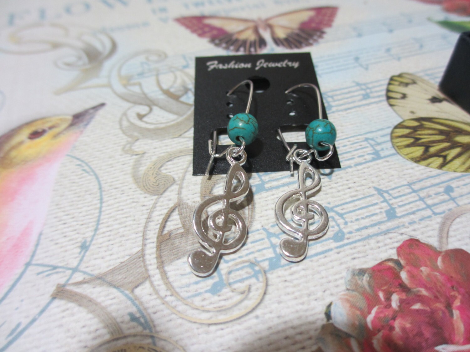 Turquoise Jewelry, Music Note, Treble Clef, Music Gift for Her/ Music ...