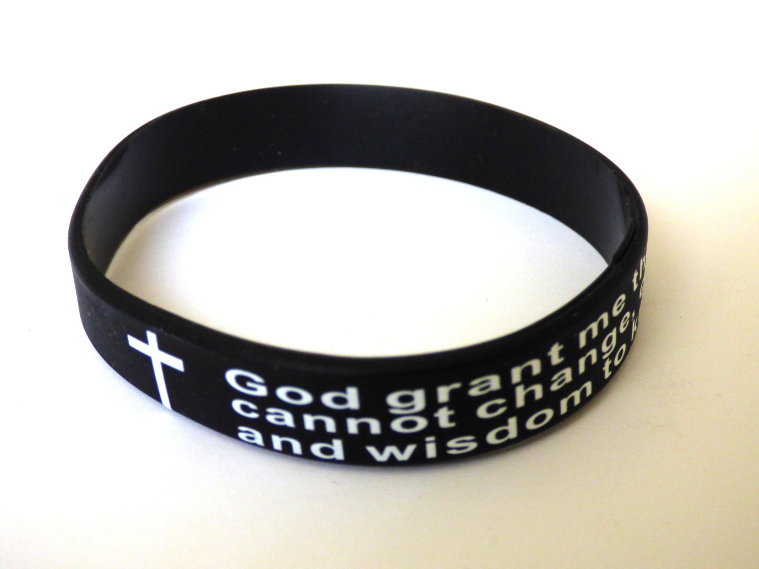 Serenity Prayer Recovery Verse Silicone Bracelet / Scripture Wristband ...