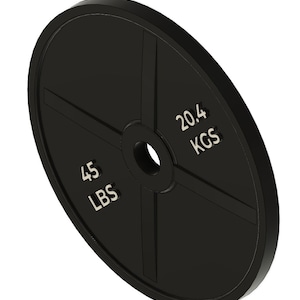 45lbs Weight Plate STL File for CNC Printing - Etsy