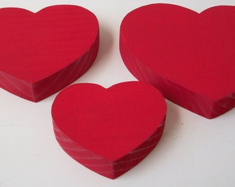 Red Heart Decor | Etsy