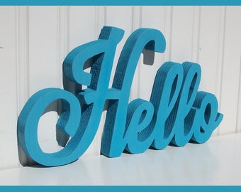 Hello Wood Sign | Etsy