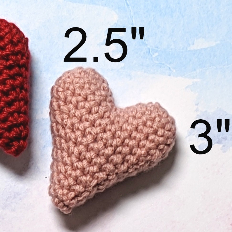 Small Heart Plushes Stuffed Hearts Amigurumi Hearts - Etsy