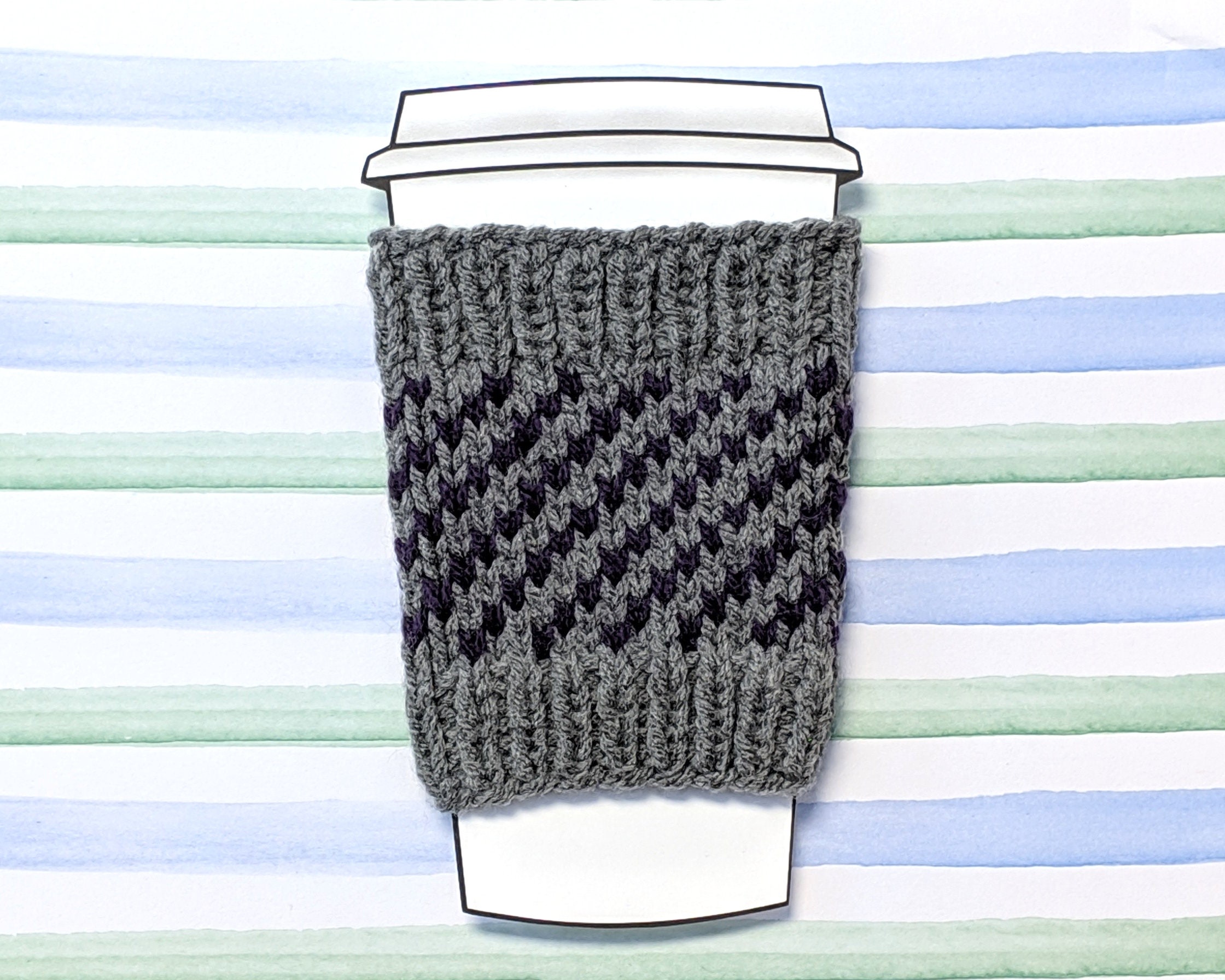 Handknit Coffee Cup Cozy: Acrylic Mug Warmer, Insulated Sleeve - Etsy