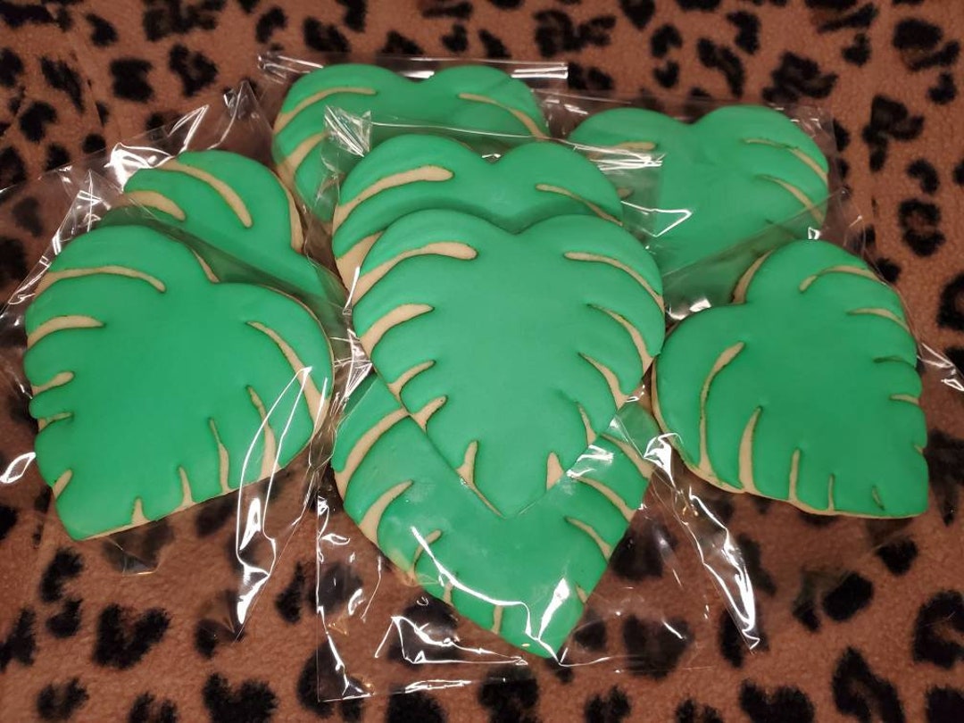 Palm Leaf Jungle Party Cookies - Etsy