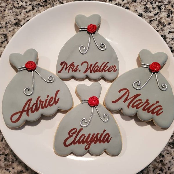 Wedding Dress Cookie - Etsy