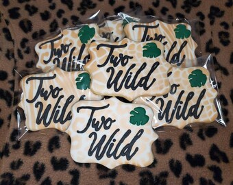 Two Wild Jungle Themed Cookies 36 Cookies - Etsy