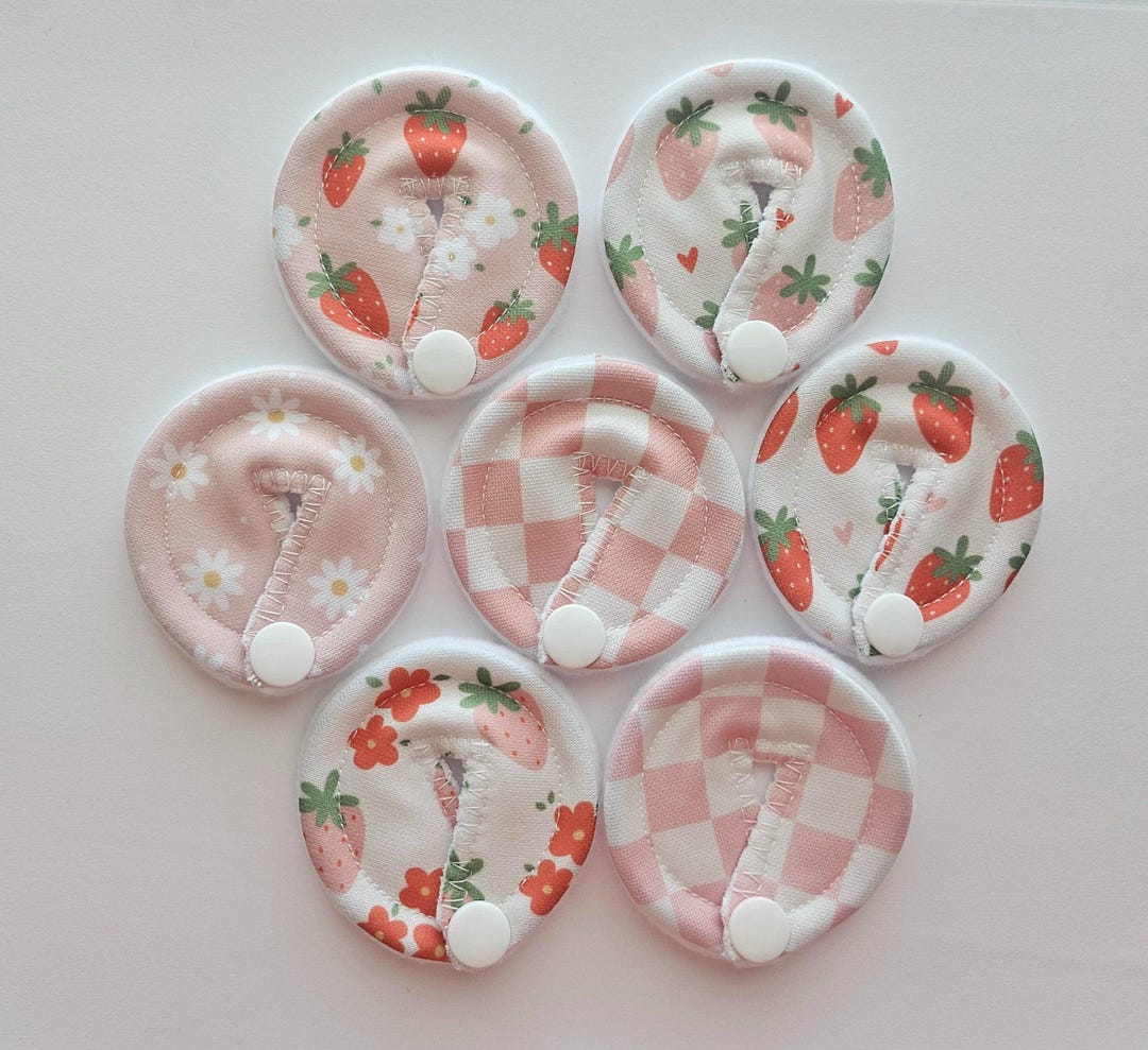 Strawberries G-tube Covers | Gtube Pads | Feeding Tube Pads | Mic-key ...