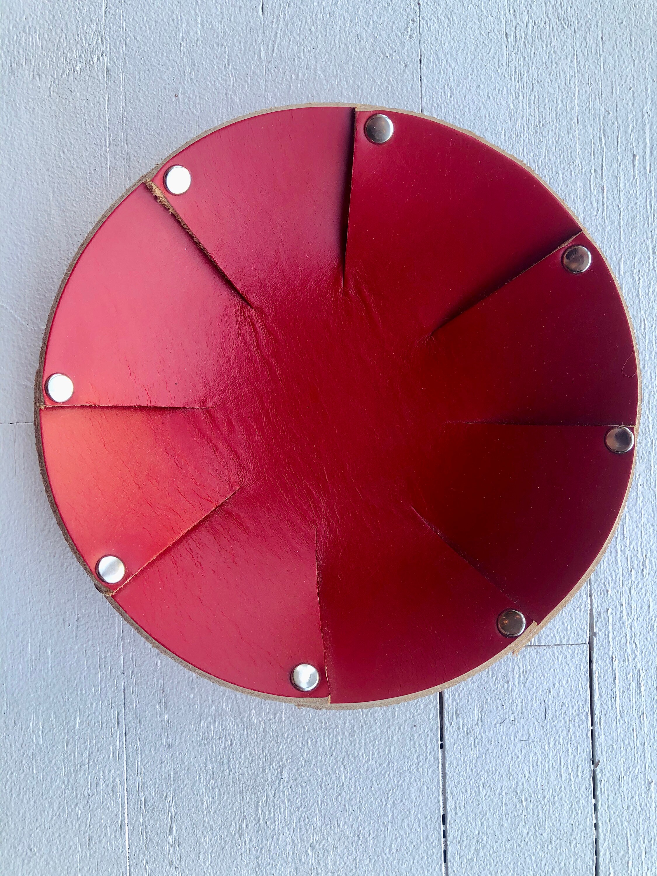 Small Leather Key and Coin Dish - Etsy