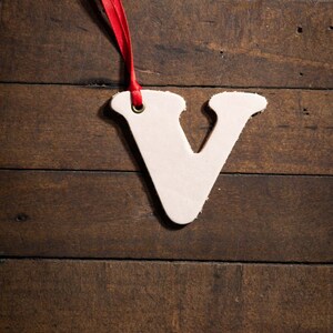 V | Leather Ornament - Etsy