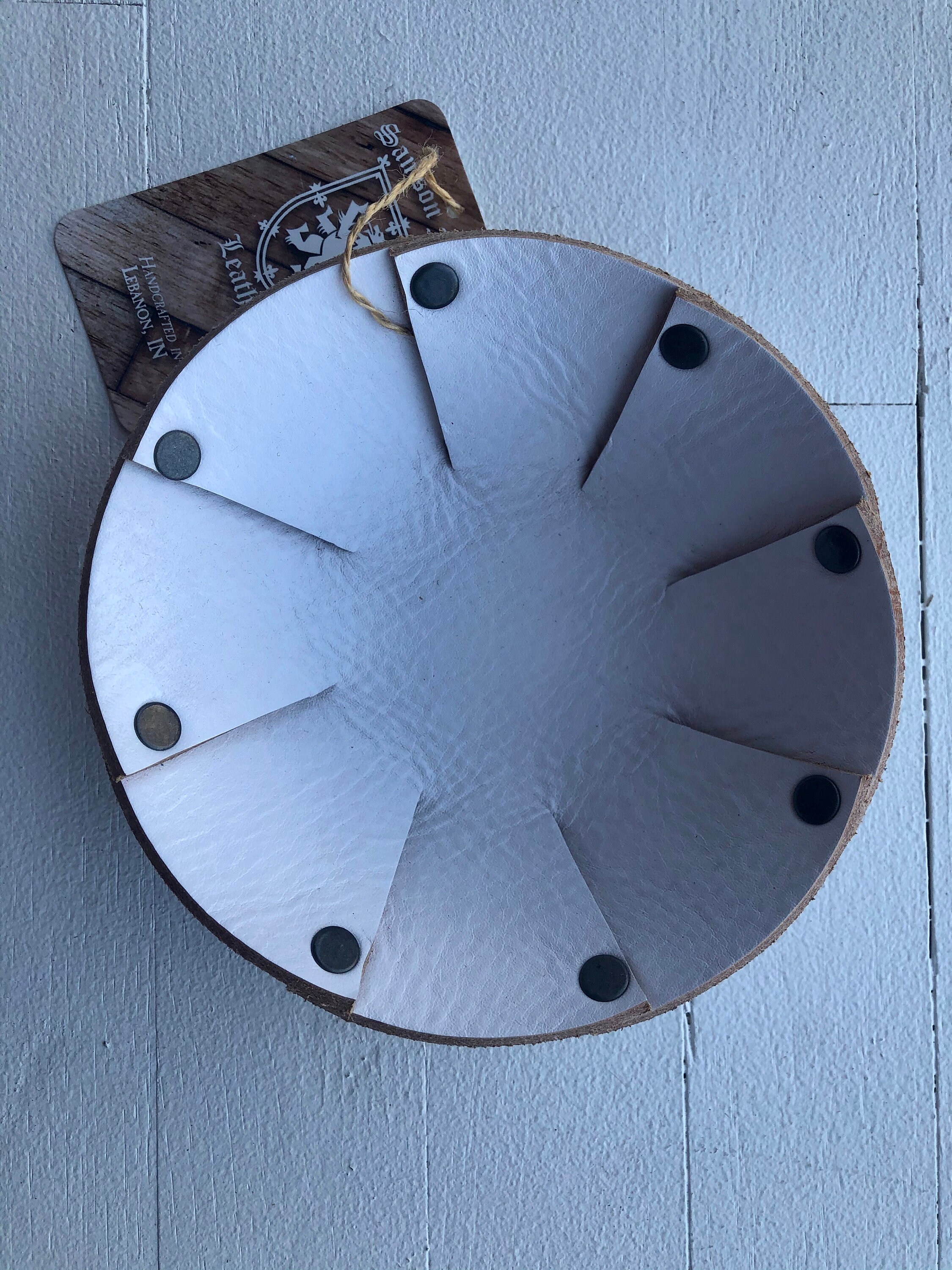 Small Leather Key and Coin Dish - Etsy