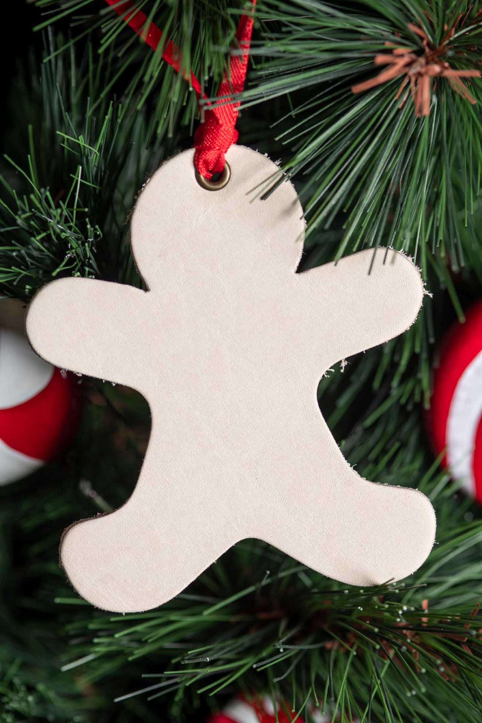 The Gingerbread Man | Leather Ornament - Etsy