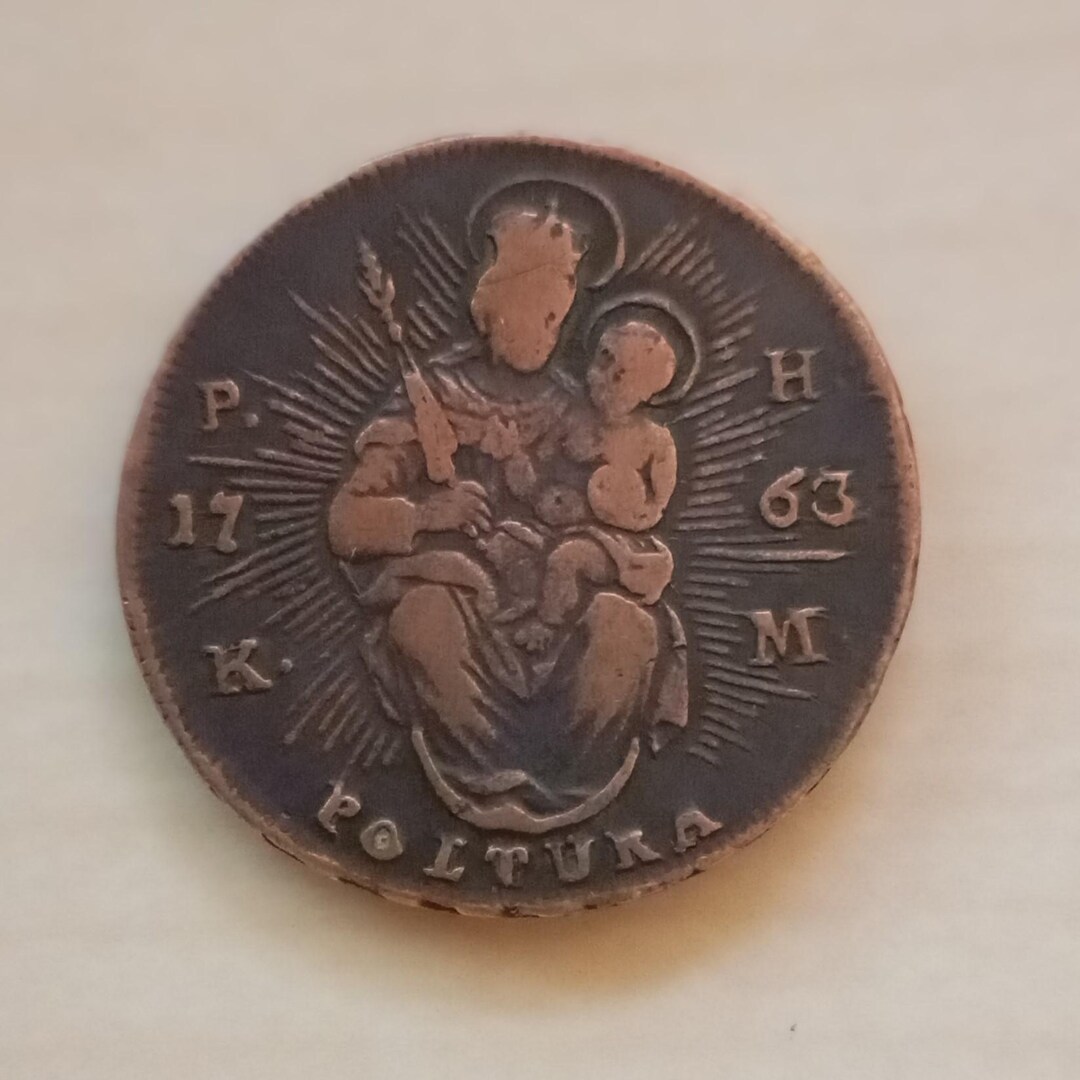 1763 - Maria Theresa Poltura - Copper Coin From Austro-hungarian Empire ...