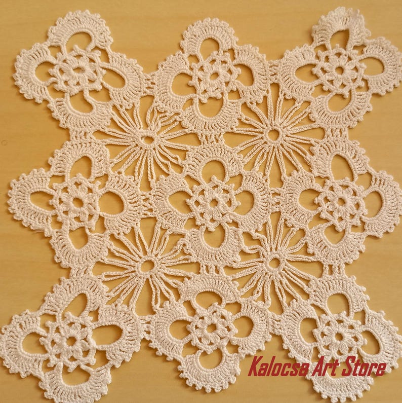 Handmade Vintage Crochet Doily – 13 X 13 Cm (5.1 X 5.1 Inches) Square ...