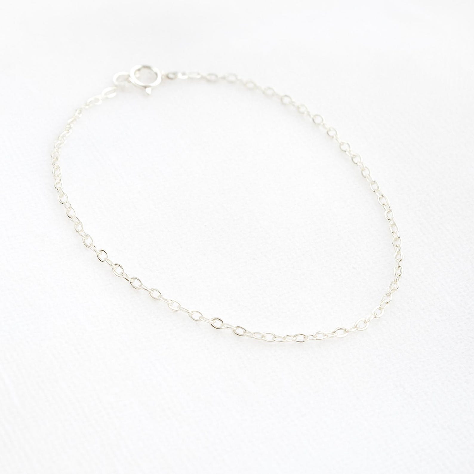 Thin Silver Bracelet Sterling Silver Everyday Jewelry Simplistic Dainty ...