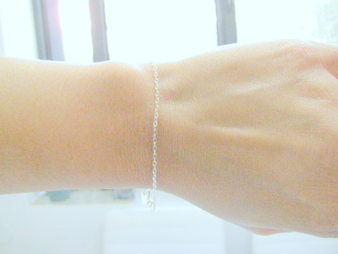 Thin Silver Bracelet Sterling Silver Everyday Jewelry - Etsy