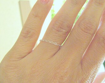 Thin Chain Ring | Etsy