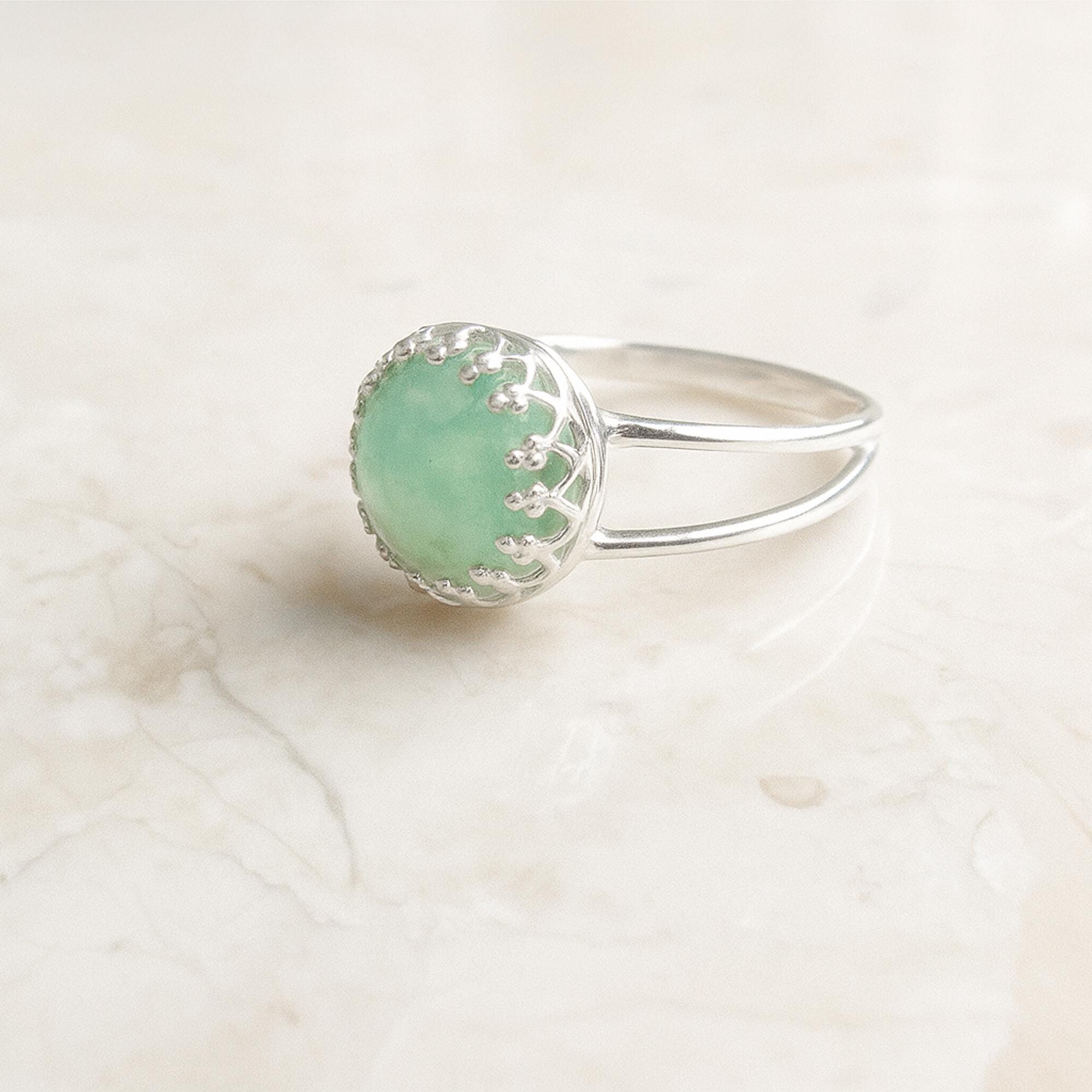 Jade Ring Silver, Silver Jade Ring Jewelry, Jade Gold Jewelry, Jade ...