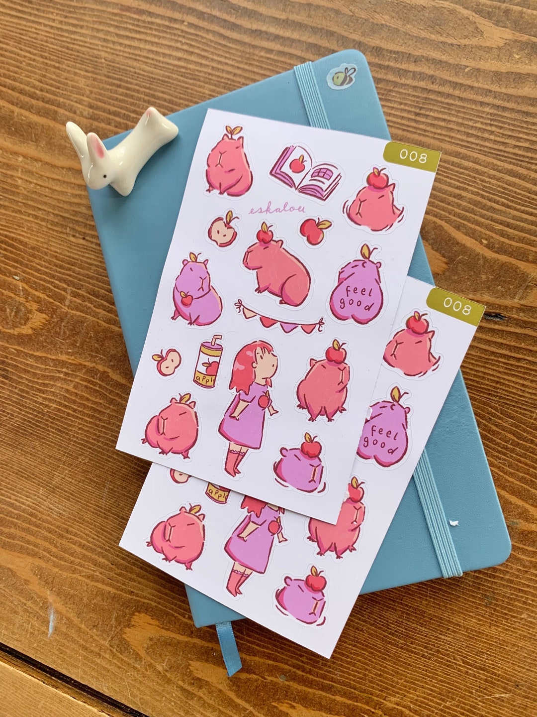 Cute Sticker Sheet Cute Kawaii Capybaras Bullet Journal Planner ...