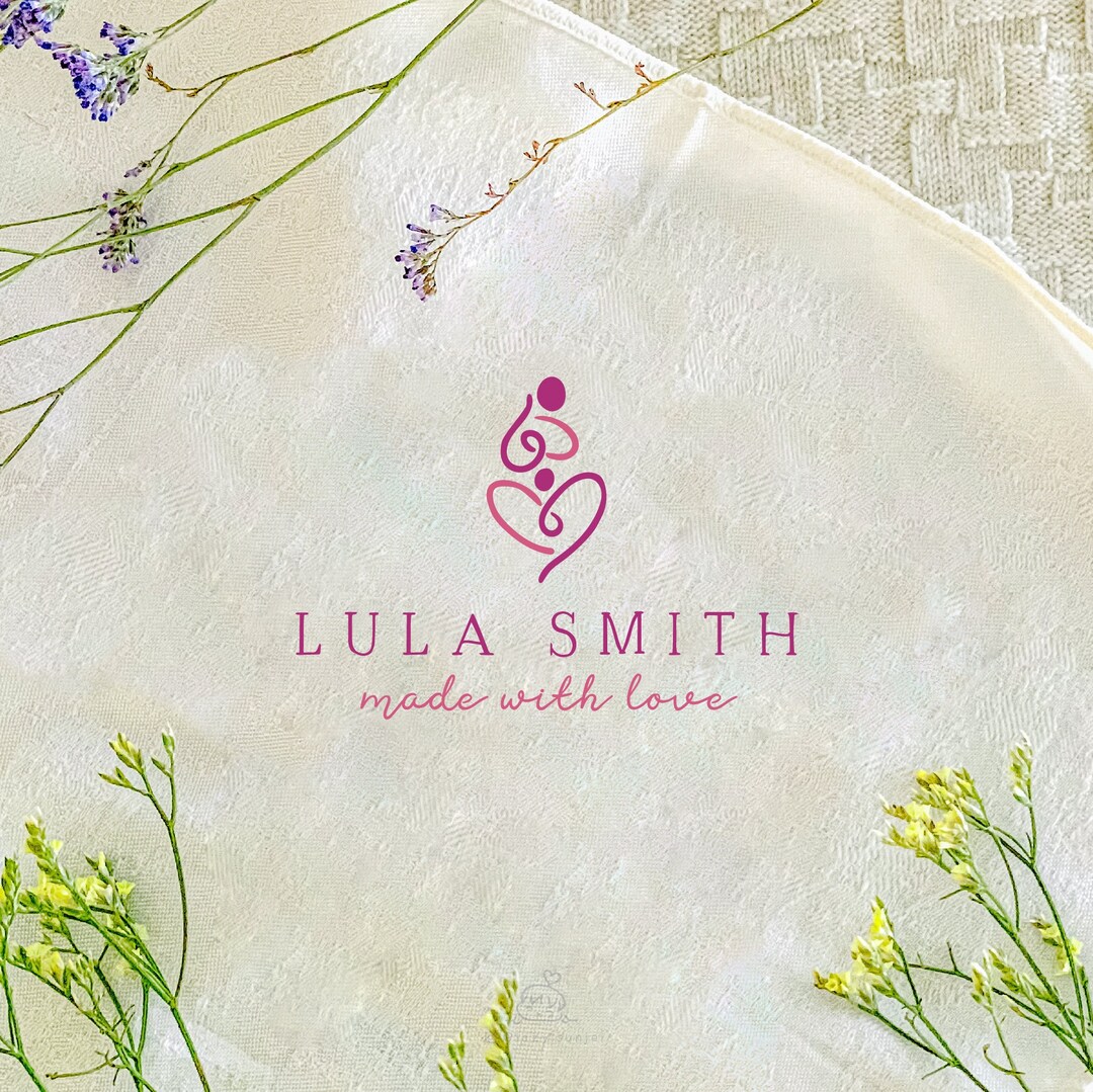 Doula Logo Design Premade Pregnancy Pregnant Birthing Services Birth ...