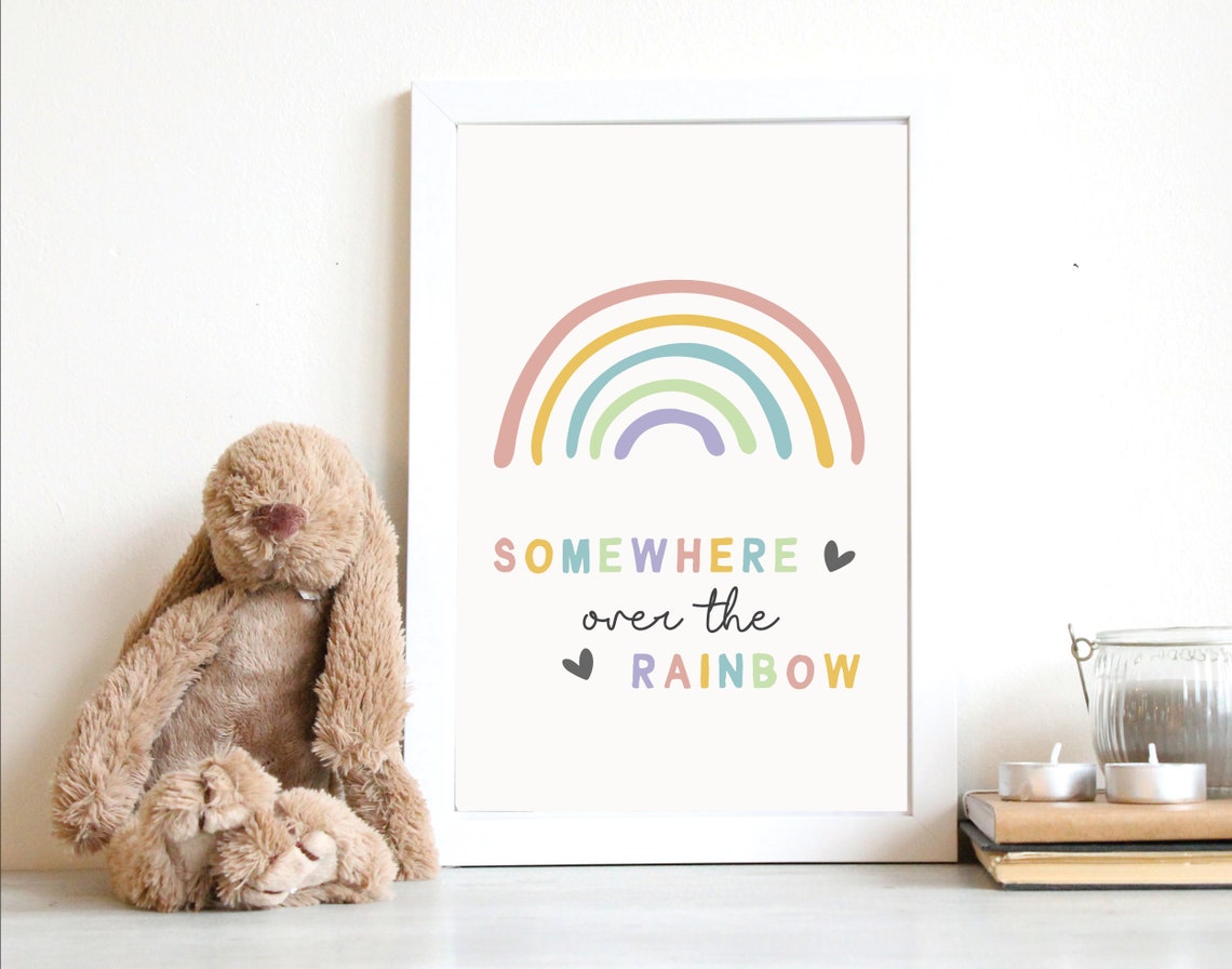 Somewhere Over the Rainbow Printable Print Poster Wall Art | Etsy