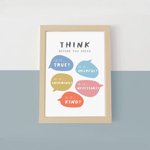 Think Before Speak - Etsy