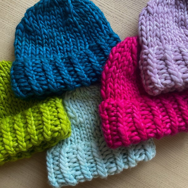 Chunky Beanie Knitting Patterns - Etsy