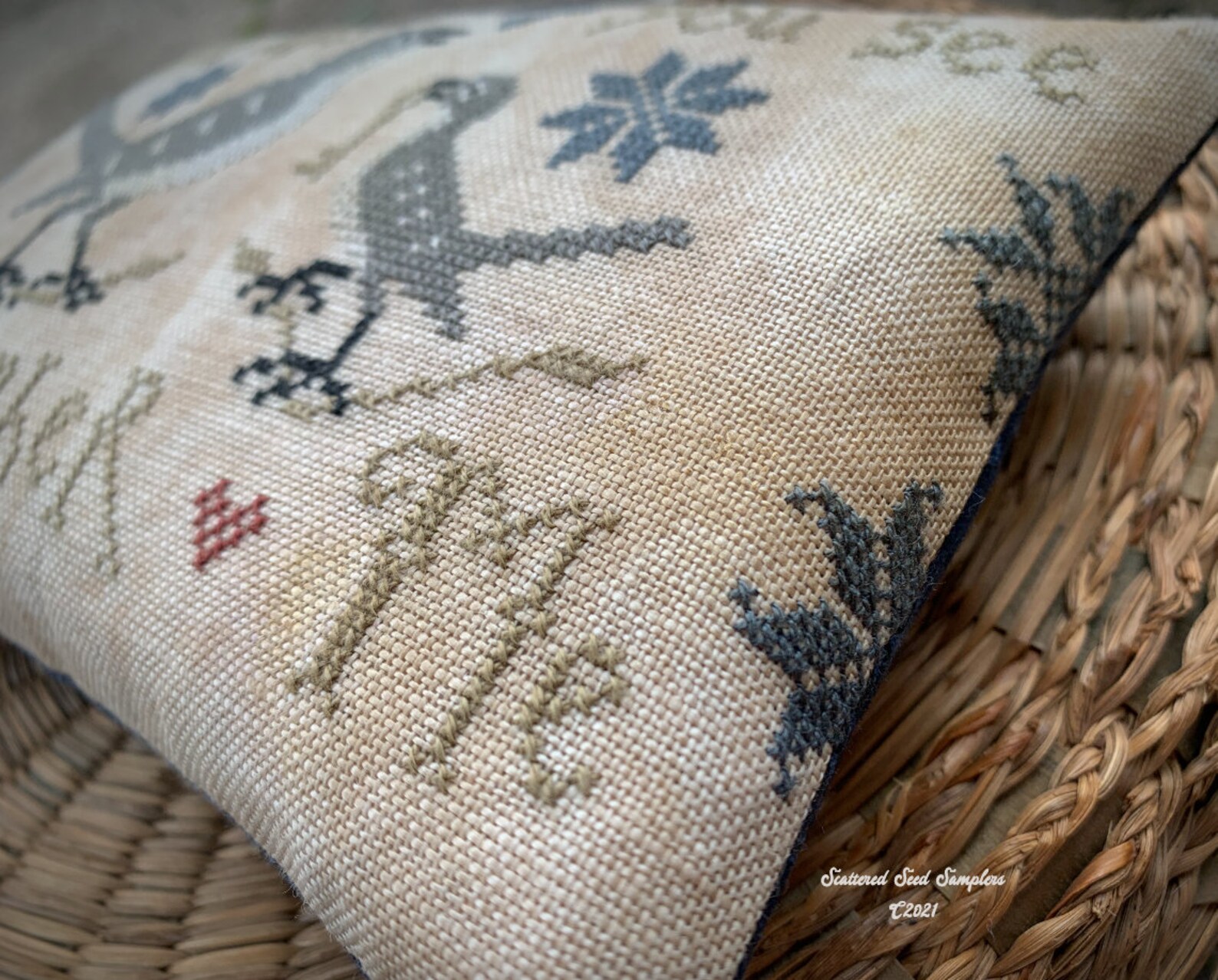 Mockingbird's Message ~ Pinkeep Pattern From Scattered Seed Samplers ...