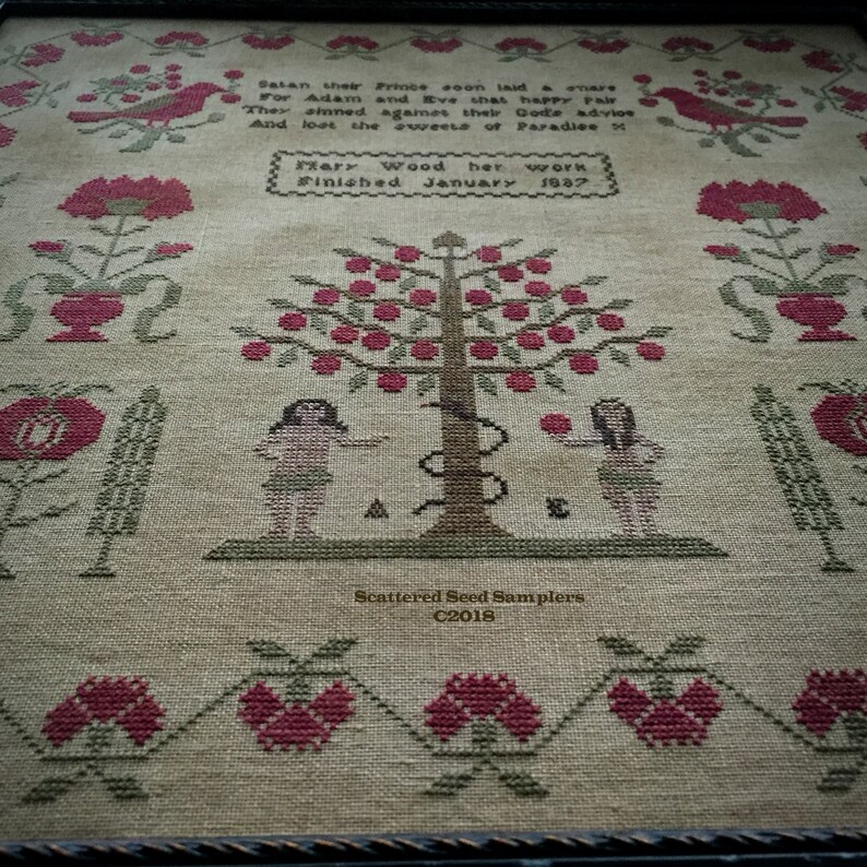 Mary Wood 1837 ~ Antique Reproduction Pattern From Scattered Seed ...