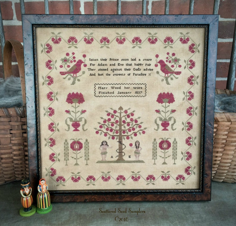 Mary Wood 1837 ~ Antique Reproduction Pattern From Scattered Seed ...