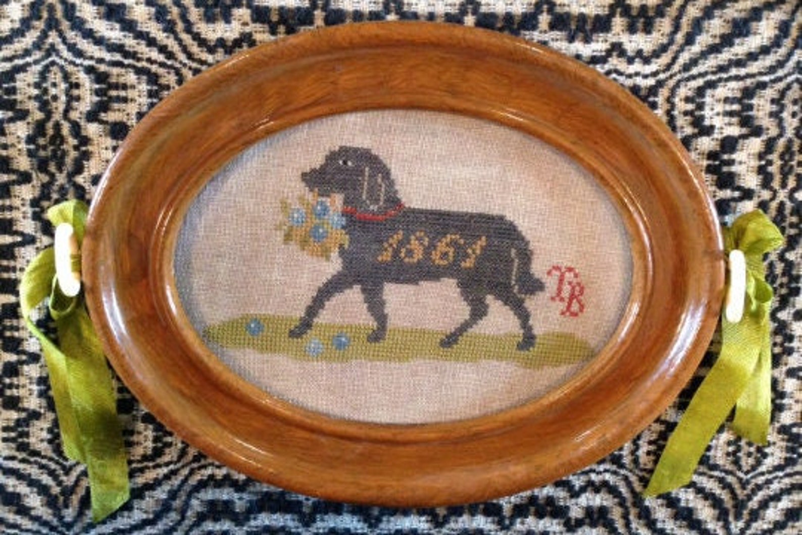 Faithful Friend ~ Tool Tray ~ Cross Stitch Mother's Day Black Dog ...
